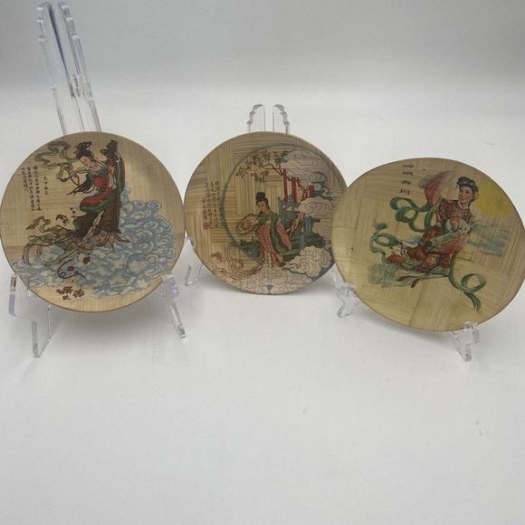 Accents | Vintage Bamboothree Plate Set East Han Dynasty Chinese ...